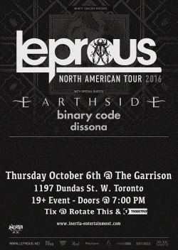 Leprous, Earthside, Binary Code & Dissona tickets - Inertia Entertainment