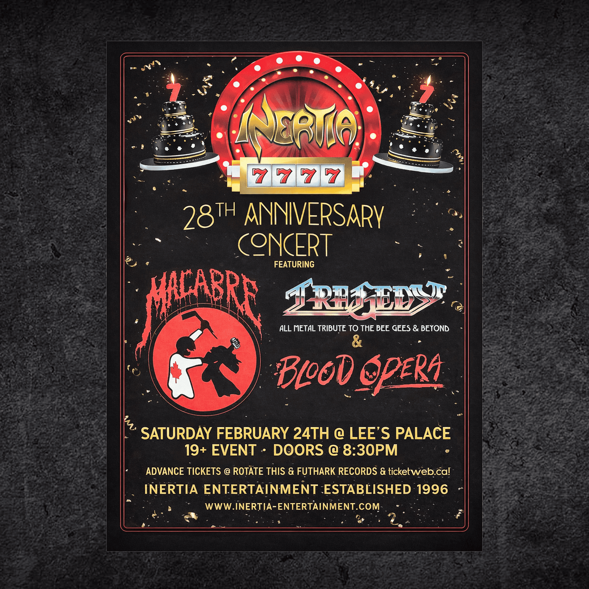 Inertia 28th Anniversary Heavy Stock Poster 18" x 24" - Inertia ...